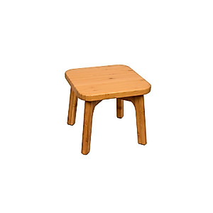 YITIHOME Wooden Step Stool for Adults Kids, Non-Slip Bamboo Wood One Step Stool with 300LBS Load Capacity, Easy to Assemble, Great for Kitchen Bedroom Bathroom