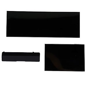 Wii Console Replacement Dust Door, 3 in 1 Repair Part Slot Cover for Nintendo GameCube, NGC Conrtroller/NGC Memory/SD Slot Lid-Black
