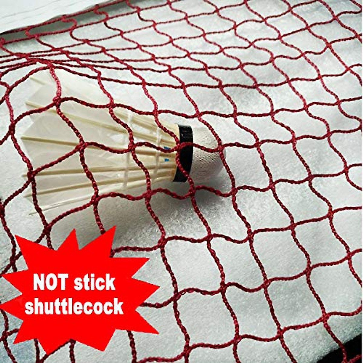 DOURR Badminton Net, Outdoor Indoor Sports Classic Badminton Replacement Net with Steel Cable Ropes for Backyard Beach Garden Schoolyard (20 FT x 2.5 FT)