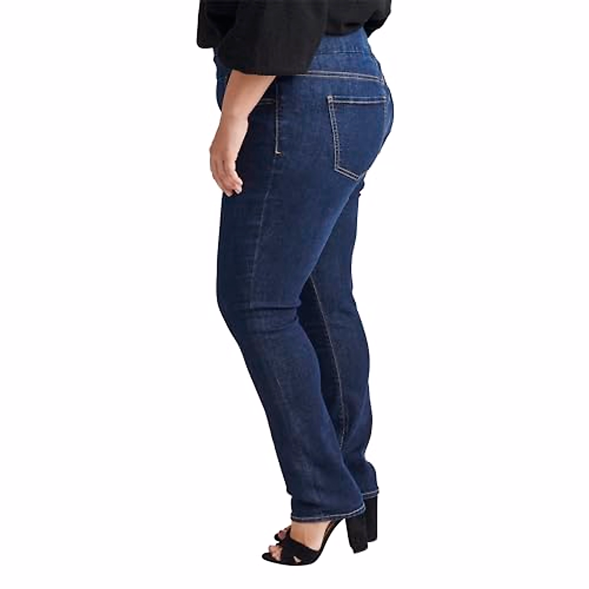 JAG Jeans Women's Plus Size Nora Mid Rise Skinny Pull-on Jeans, Ink, 18 Plus