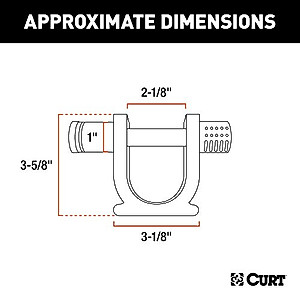 CURT 23255 5th Wheel Trailer Lock for 2-Inch King Pin, CARBIDE BLACK POWDER COAT