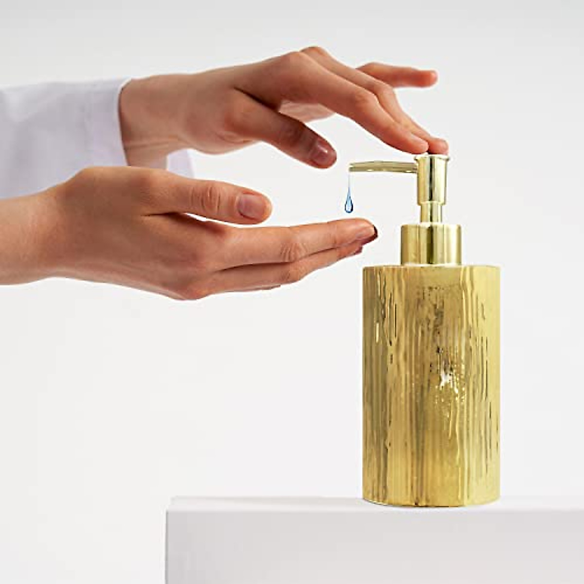 Blue Donuts 4 Pcs Ceramic Bath Set - Gold