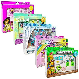 LUV HER Minecraft Girls BFF 6 Piece Toy Jewelry Box Set with 2 Rings, 2 Bead Bracelets and Snap Hair Clips Ages 3+