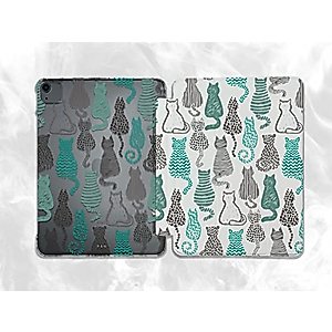 Cute Cat Silhouette Kitten case Compatible with iPad Mini Air Pro 7.9 8.3 9.7 10.2 10.9 11 12.9 inch Pattern Cover New 2022 2021 Trifold Stand 3 4 5 6 7 8 9 Generation 473 (12.9 Pro 3/4/5 gen)