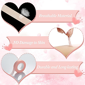3 Pieces Eyelash Extension Tape Breathable Micropore Fabric Tape for Eyelash Extension Adhesive Pink Lash Tape with Heart-Shaped Tape Dispenser Cutter, 0.5 Inch Wide, 10 Yards Long of Each