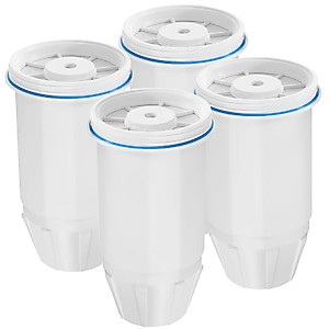Upgrade ZR-001, ZR-017, ZR-004 Replacement Water Filters for Water Pitchers Filters and Dispenser Filters,Multi-Stage Filter System Reduce Lead, Chromium, PFOA/PFOS and TDS, 4pack