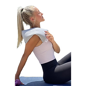 SacksyThyme Microwave Heating Pad for Cramps, Back, Neck, Shoulders, Leg Pain - Reusable Heat Pack, Hot Moist Microwavable Therapy Pack - Unscented Flaxseed Hot Compress Made in USA (Size: 12" x 7")