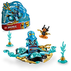 LEGO NINJAGO Nya’s Dragon Power Spinjitzu Drift 71778 Creative Blue Ninja Toy, Gift Idea for 6 Year Old Boys and Girls, Interactive Spinning Toys, includes Nya Minifigure