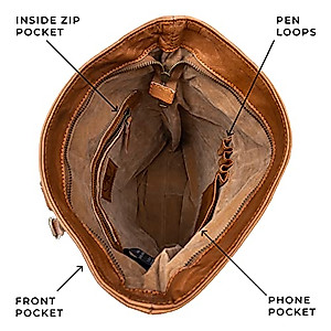 BERLINER BAGS Vintage Leather Backpack Seattle, Women’s Rucksack for Work, School, Cycling - Brown