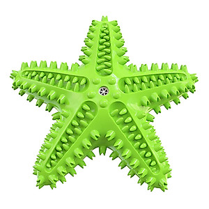 2021Dog Toothbrush Chew Toys for Aggressive Chewers Large Breed ,Squeaky Talking Dogs Toy ,Rubber Indestructible Tough Teeth Cleaning Stick for Small Dogs Dental Care (Green)