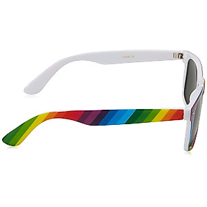 Retro Optix Sunglasses Classic 80's Vintage Style Design (Rainbow, Smoke)