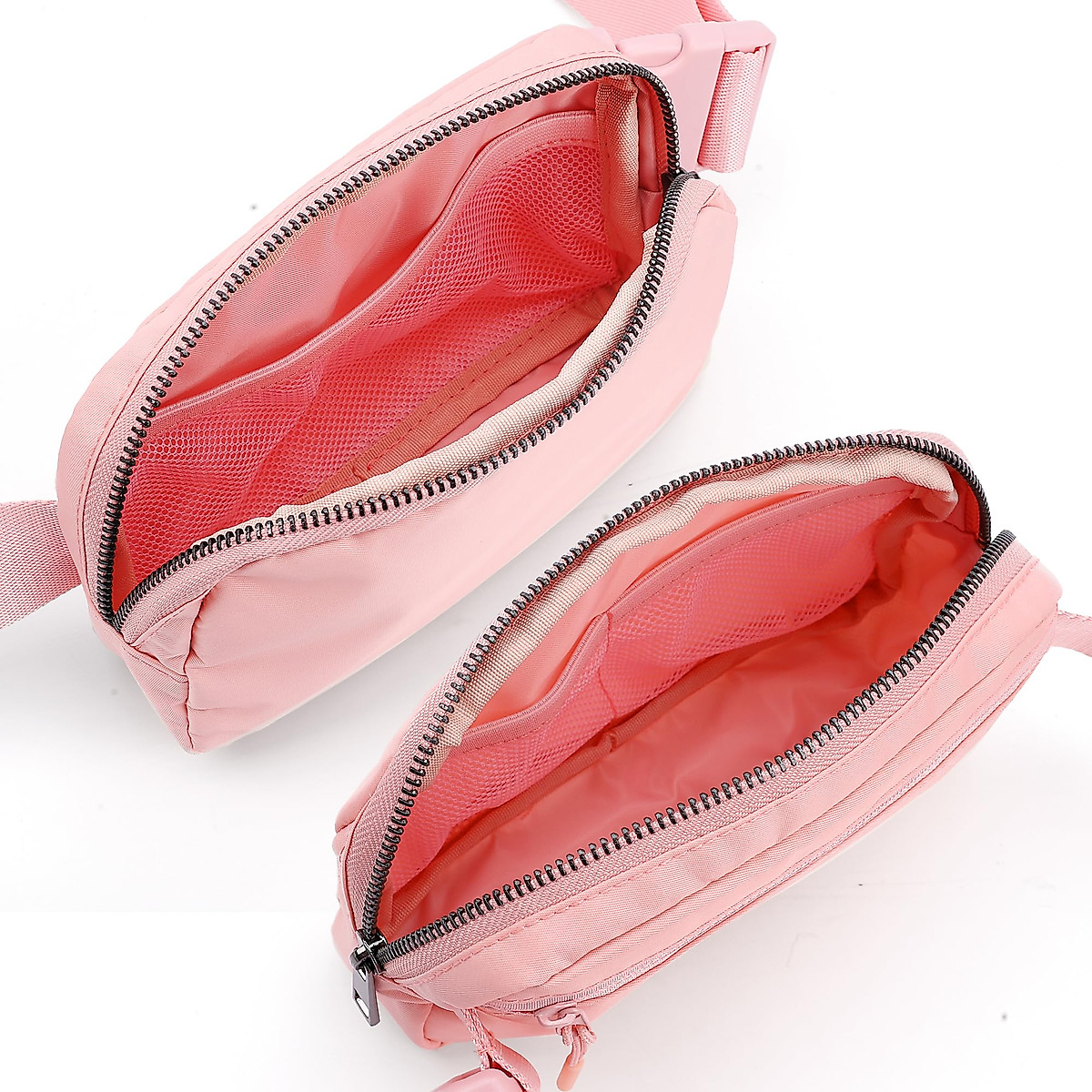 ZPN Mini Fanny Pack Pink Belt Bag for Women and Men, Fashionable Waterproof Waist Pack with Adjustable Strap for Traveling, Hiking, Jogging, Cycling