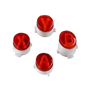 Red Bullet Buttons ABXY Mod Kit Joystick for Xbox One Xbox One Slim Elite Controller