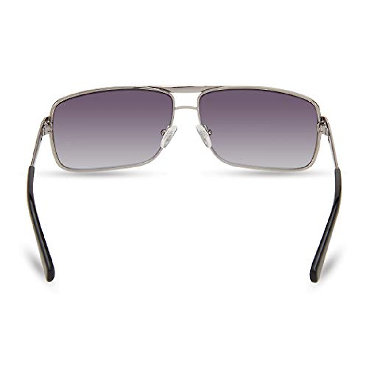 GUESS mens Wrapped Navigator Pilot Sunglasses Sunglasses, Shiny Gunmetal, 68mm US