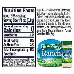 Ranch Seasoning Powder | Hidden Valley Original Ranch Salad Dressing, Seasoning Mix and Dip | Creamy Buttermilk | 16 Fl oz Shaker | Every Order is Elegantly Packaged in a Signature BETRULIGHT Branded Box!