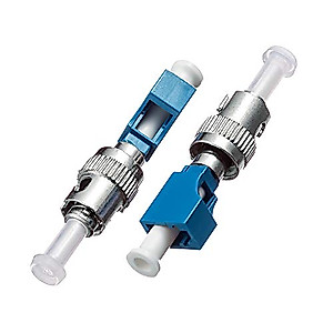 2-Pack Single Mode 9/125um ST/UPC Male to LC/UPC Female Hybrid Optical Fiber Adapter Connector