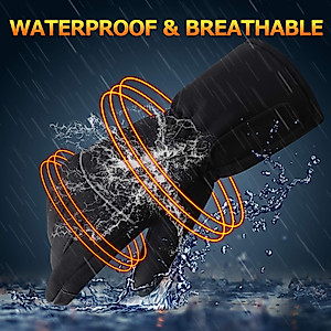 SPRING Electric Heated Gloves,Portable Battery Heating Thermal Gloves,Waterproof Touchscreen Gloves for Cycling,Motorcycle,Hiking,Snowboarding Outdoor Winter Sport