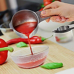 Measuring Cups Stainless Steel 7 Piece Stackable Set for Dry or Liquid Ingredients Measurement - Kitchen Gadgets & Utensils Metal Measuring Cups Best for Cooking & Baking