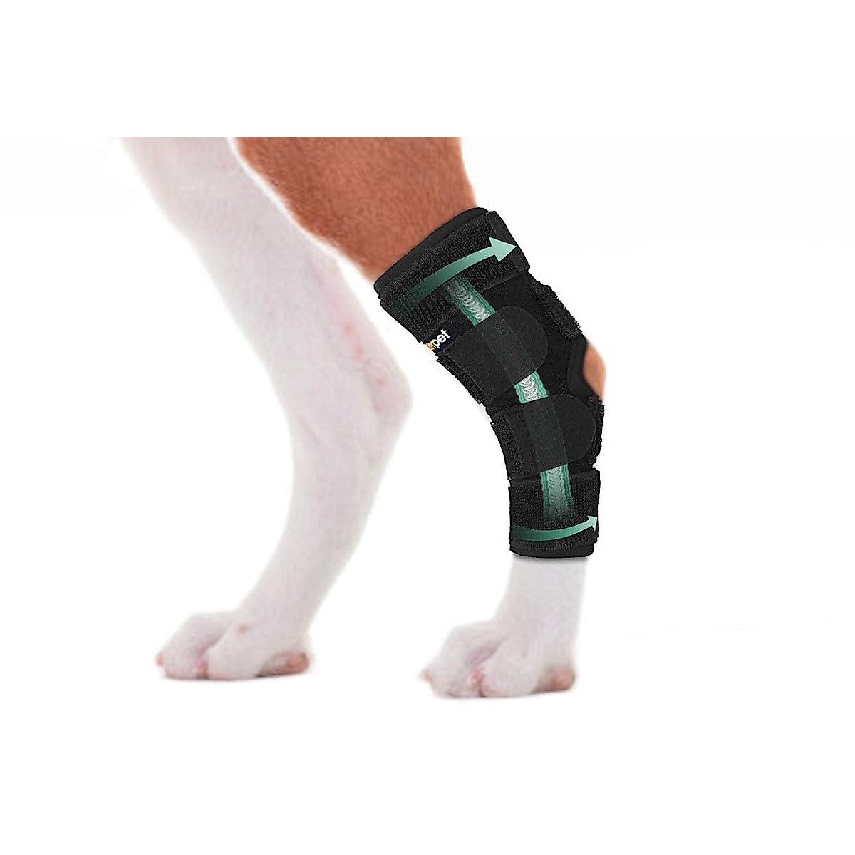 Lyderpet Dog Leg Brace for Hind Hock Joint, Rear Ankle Compression Wrap with Metal Strips Strong Support for Torn ACL & CCL, Prevents from Injury and Sprain, Helps with Wounds Care and Arthritis (S)