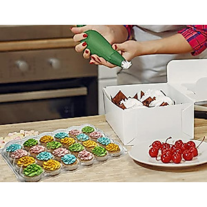 Decony 6-24 Compartment cupcake containers plastic disposable High Dome Cupcake carrier Plastic Boxes - Great for high topping - 24 slot each...