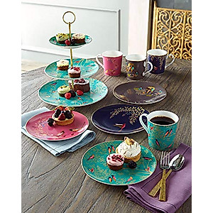 Portmeirion Sara Miller London Chelsea Cake Server | 10 Inch Wedding Cake Cutter for Cakes, Pies, and Desserts | Made of Fine Porcelain and Stainless Steel | Handwash Only