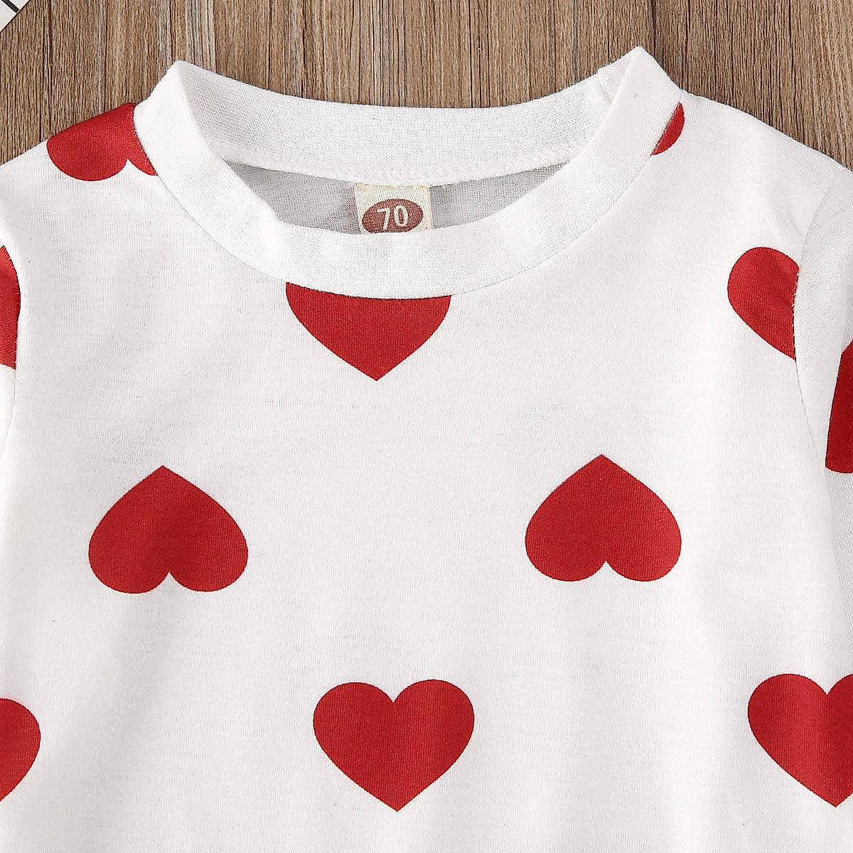 GOOCHEER Valentine's Day Toddler Girl Outfit Heart Long Sleeve Top Skirt 2pcs Kids Toddler Girl Valentine's Day Clothes Set (Red Heart, 4-5T)