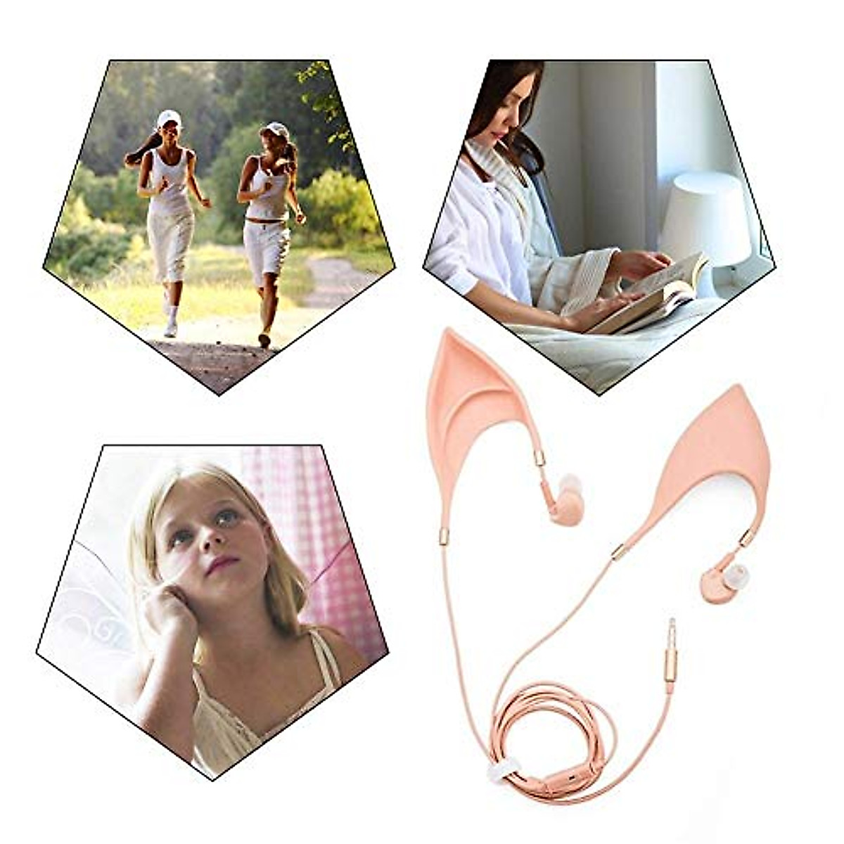 PiniceCore Elf Earbuds Earphones in-Ear Headphones Hands-Free Headset with Mic Ears for Kids