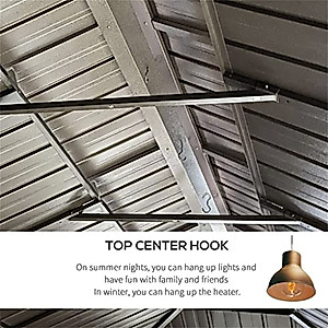 ZHYHSM-111 Hardtop Gazebo with Privacy Curtains Outdoor Canopy Gazebo with Aluminum Frame for Sun-Shade Gardens, Patios, Backyards