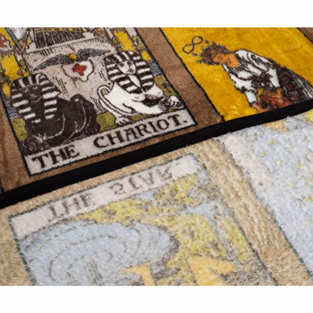 Tarot Card Collage Fleece Throw Blanket | Plush Soft Polyester Cover for Sofa and Bed, Cozy Home Decor, Luxury Room Essentials | Zodiac Astrology Gifts for Adults and Teens | 45 x 60 Inches