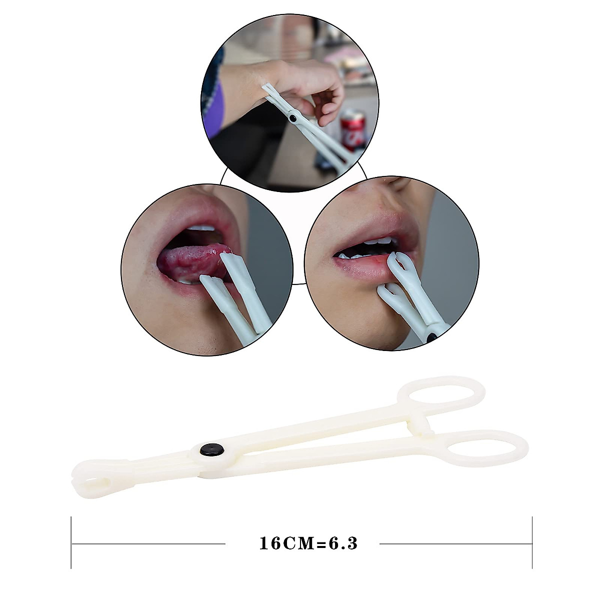 JIESIBAO 16PCS Belly Button Piercing Kit,14G Body Piercing Needles and Disposable Piercing Clamps Set for 316L Surgical Stainless Steel Silver Belly Button Ring Navel Piercing