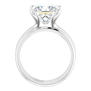 4 CT Princess Cut Engagement Ring Set for Women Moissanite Rings Solitaire Promise 925 Silver 10K/14K/18K Solid White Gold Bridal Ring Set (7)