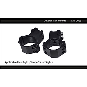 Tactical Scorpion Gear TSG-GMD01B 1" Aluminum Scope Laser Dovetail Mount - Black