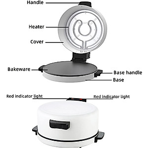 Electric Pizza Maker, 1800W Indoor Portable Pizza Oven, 12 Inch / 30cm Non-Stick Cooking Plate, Power Ready And Indicator Lights, Energy Efficient, for Crepe Pancake Omelette Nachos