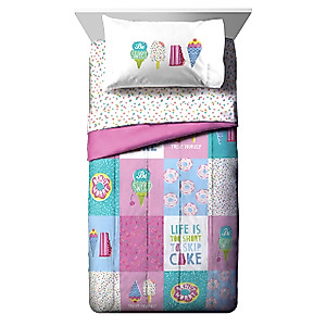 Jay Franco Trend Collector Be Sweet 7 Piece Full Bed Set - Includes Comforter & Sheet Set - Super Soft Fade Resistant Microfiber Bedding