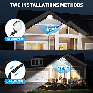 Barn Light,150W 20000LM 6500K Daylight Dusk to Dawn Outdoor Lighting with Photocell,Adjustable Angle,IP66 Waterproof Street Lights for Security/Farmhouse/Garage