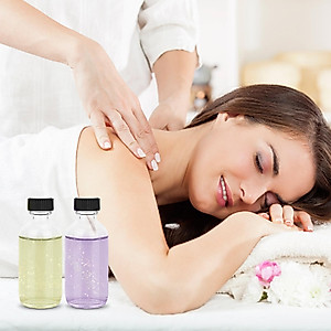 Rionisor 4OZ Small Glass Bottles with Lids and Funnels, 120ml Boston Round Glass Bottles, Leak Proof Mini Travel Bottles, Perfect for Diy Essential Oils, Hot Sauce and Juices, 6 Pack Clear