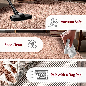 nuLOOM Neva Modern Tasseled Shag Area Rug, 7x9, Pink