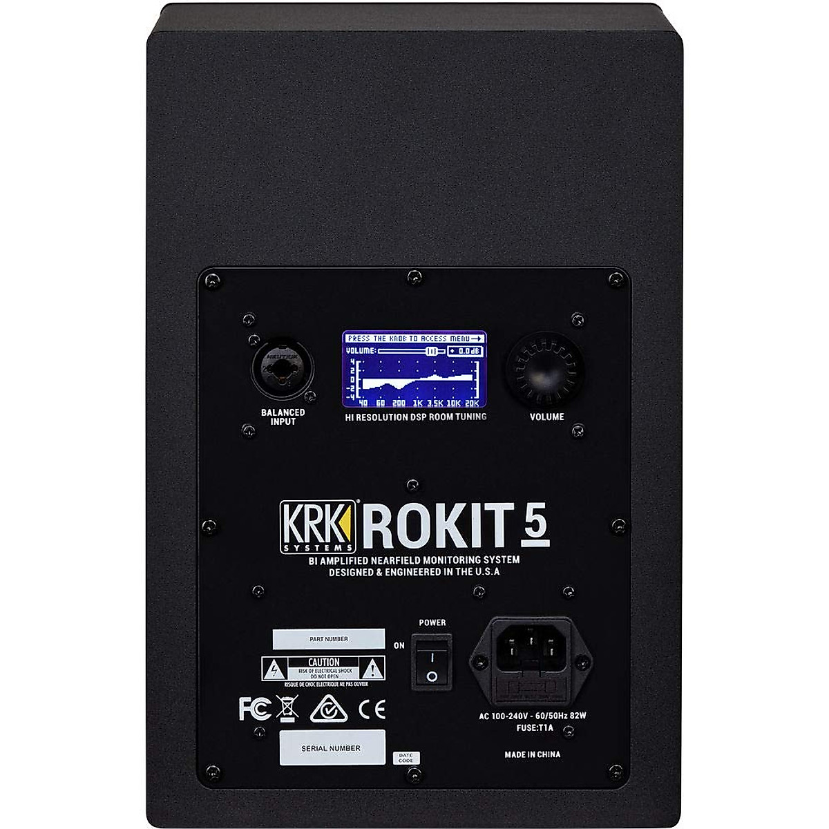 KRK ROKIT 5 G4 5" 2-Way Studio Monitor (Pair) Bundle with Mackie Big Knob Monitor Controller, 2x Pads 2x TRS-XLR Cable