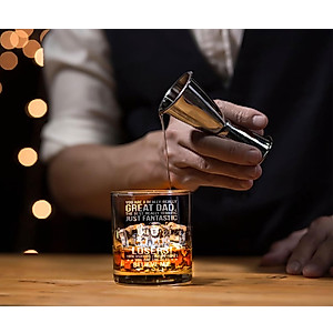 BETHEGIFT Gifts for Dad from Daughter, Son - Dad Christmas Gifts - Birthday Gifts for Dad - Dad Birthday Gift Ideas - Cool Gifts for Dad - Present for Dad 10oz Whiskey Rock Glass