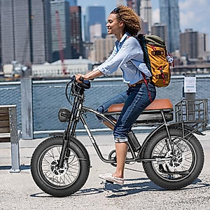 1CYCLE Electric Bike for Adults, 20" Fat Tire Electric Bikes, 2000W Dual Motor Ebike, Electric Mountain Bike, Commuting/Commuter City Bicycles with 48V 18AH Removable Battery, 7 Speed Gear (Grey)