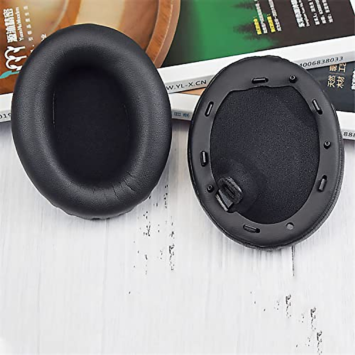 1000XM4 Replacement Earpads Noise Canceling Ear Cushions Quite-Comfort Protein Leather Ear Covers Earmuff Repair Parts for Sony WH-1000XM4 Over-Ear Wireless Headphones (Black)