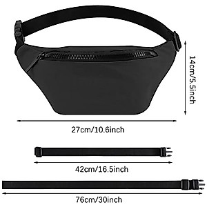 Waist Bag for Kids, Cute Fanny Pack for Little Boy Girls, Fashion Children's Bum Bag Lightweight Chest Bag Princess Mini Bags (Black)