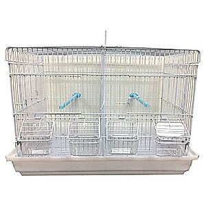 New Aviary Finches Canaries Breeder Bird Parrot Breeding Travel Vet Carrier Cage with Center Divider (One Cage)