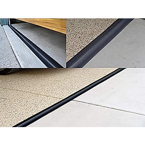 20Ft Weather Universal Garage Door Bottom Threshold Seal Strip DIY Weather Stripping Replacement,Not Include Sealant/Adhesive (Black)