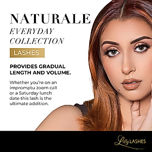 Lilly Lashes Everyday Naturale Faux Mink Lashes False Eyelashes Natural Look Wispy Lashes Cat Eye Lashes Short Lashes Flare Style Strip Lashes Natural Lashes 13 mm Reusable Up to 20 Times