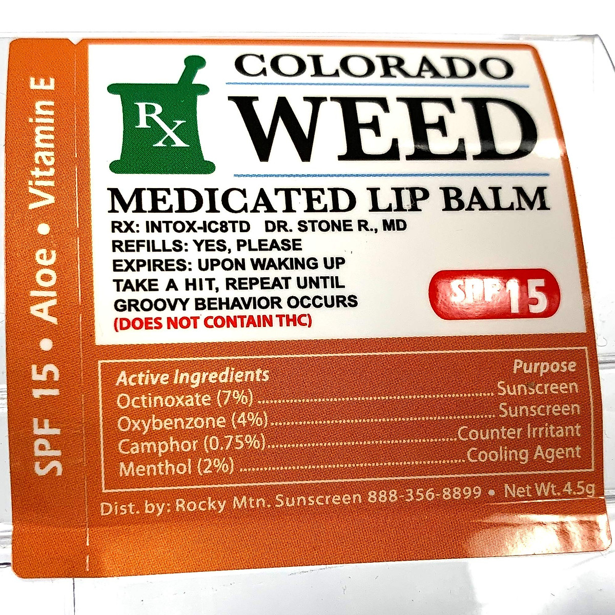 Colorado Weed Prescription SPF15 Lip Balm