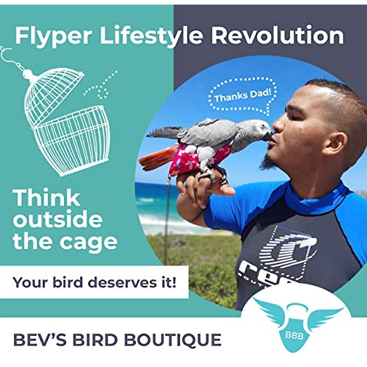 Bev's Bird Boutique - Patriot Larger Sizes - Open Back Style (8.5)