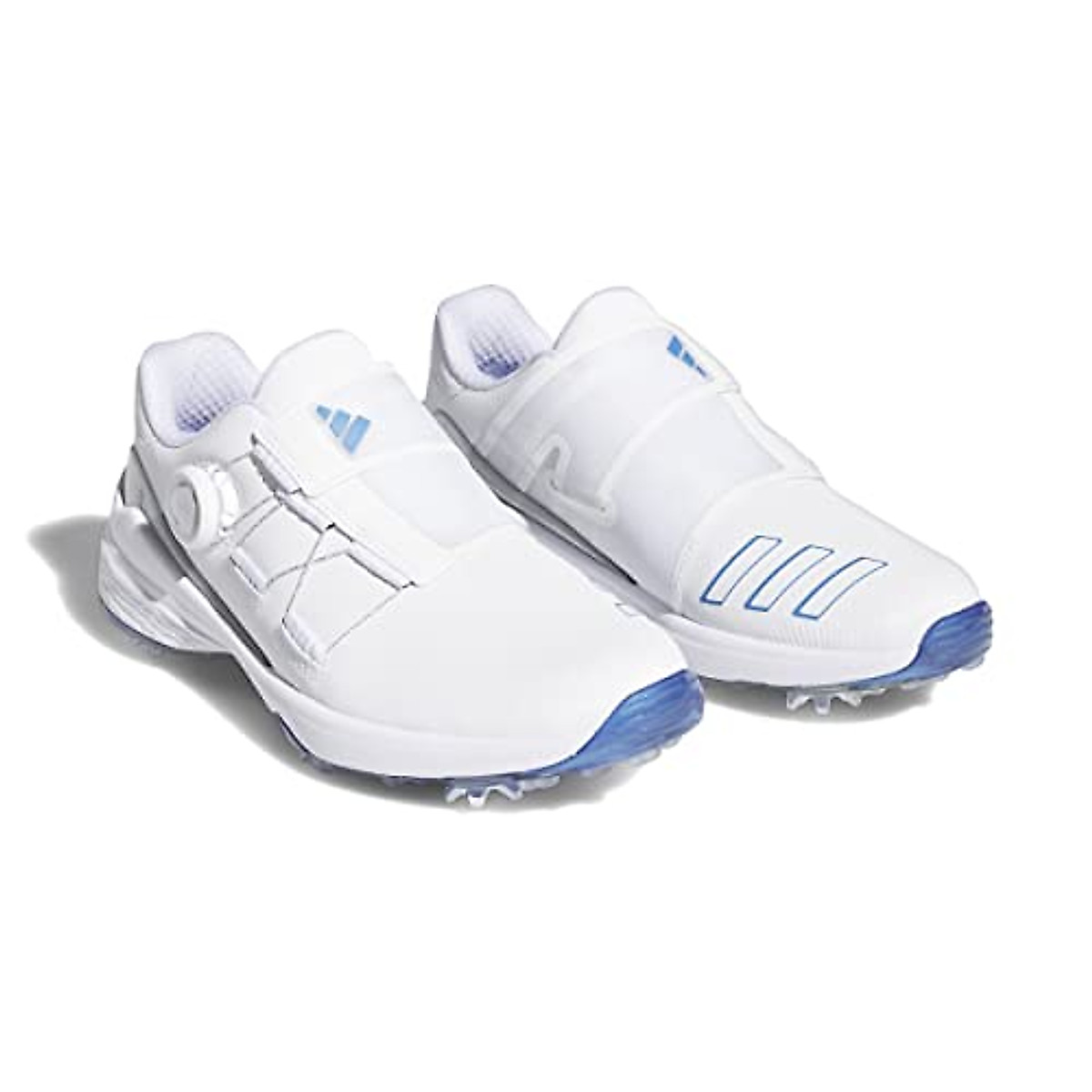 adidas Women's ZG23 BOA Golf Shoes, Footwear White/Blue Fusion Metallic/Silver Metallic, 8.5