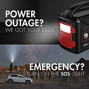 Tenergy Solar Generator Bundle w/ 60W Portable Solar Panel and 300wh Portable Power Station Bundle, for Renewable Energy Solar Power Generator, Emergency Backup Power, Outdoor Camping, RV Campervans