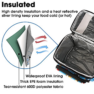 J World Corey Kids Lunch Bag. Insulated Lunch-Box for Boys Girls, Minibus